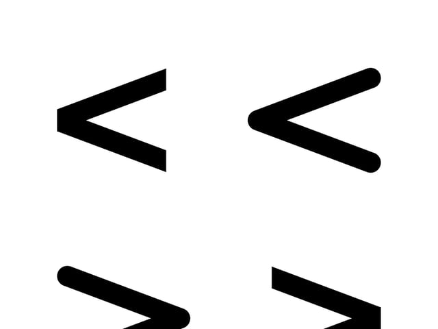 Greater Than And Less Signs