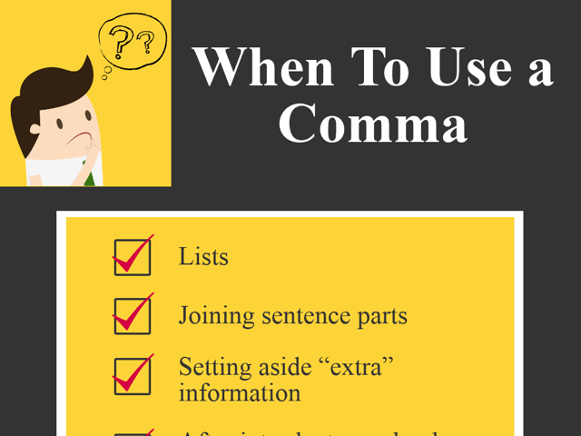 When to Use a Comma